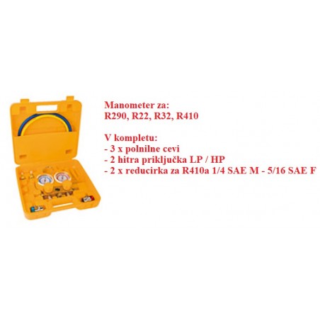 Manometer R290, R22, R32, R410